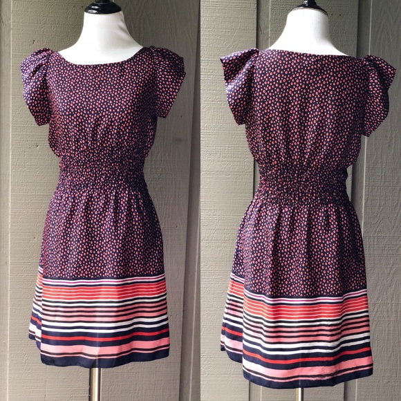 Pinky | Dresses | Pinky Polka Dot Striped Mini Apron Dress | Poshmark